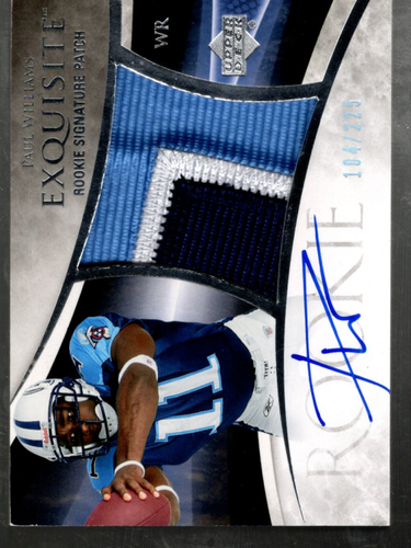 A8151- 2007 Exquisite Collection #123 Paul Williams RC Auto Jersey ...