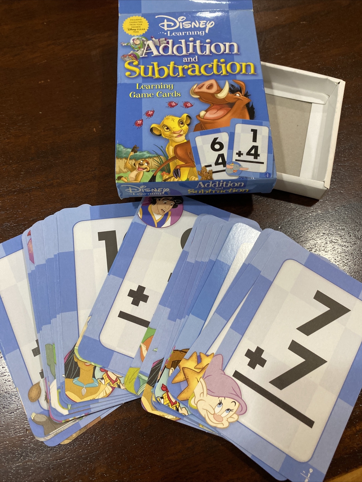 Disney Pixar Learning Addition and Subtraction Learning Game Cards ...
