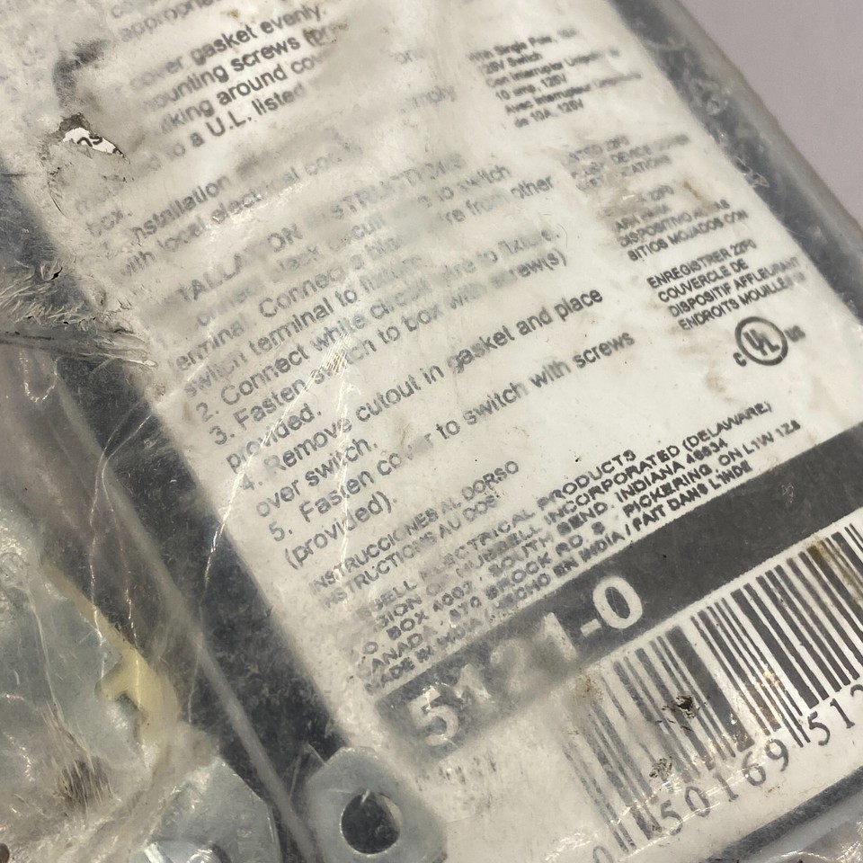 Bell 5121-0 White Single Gang Vertical Mount Outdoor Switch Cover ...