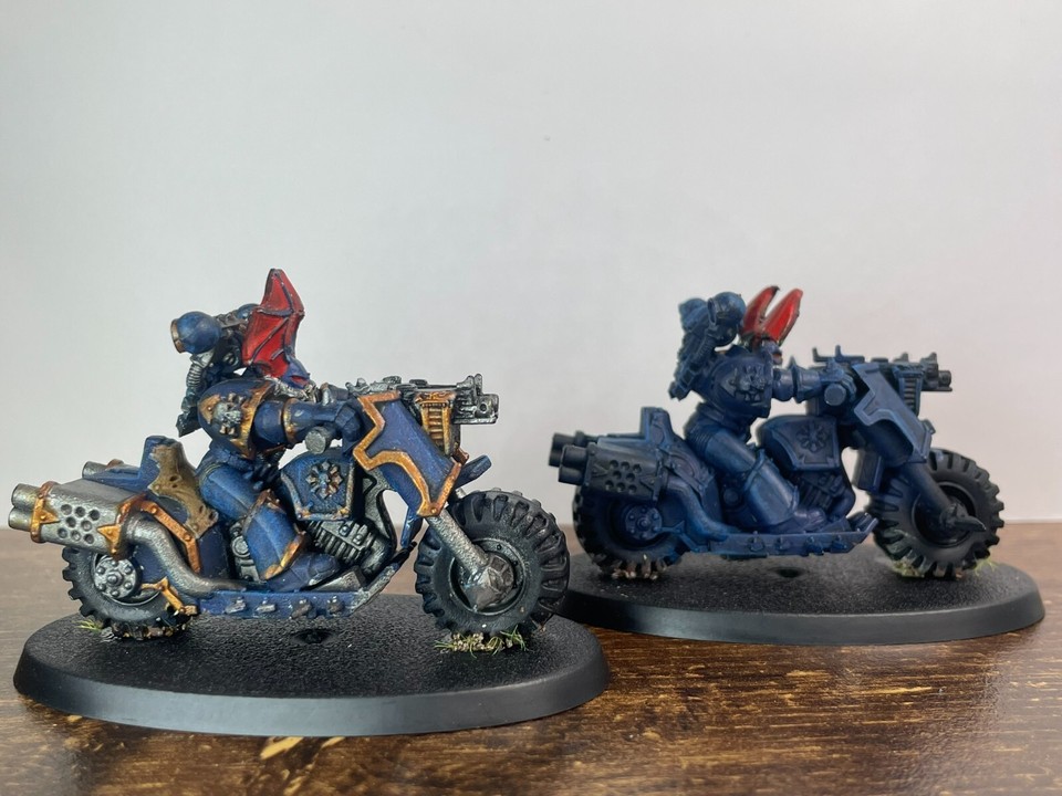 Chaos Space Marines attack bikes x2 Night Lords Warhammer 40k GW 1412 ...