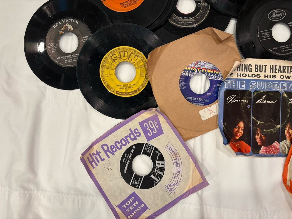 LOT of 56 Early Mixed Label Vintage 45 RPM Records 50s & 60s Tested ...