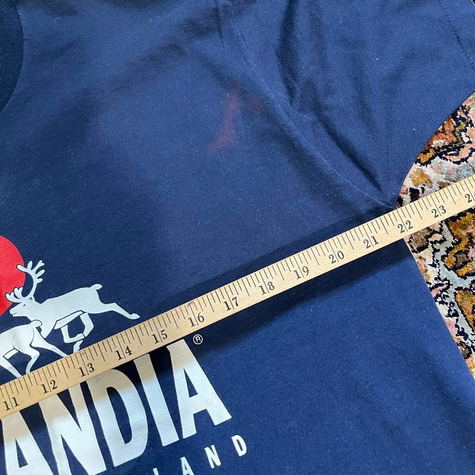 Large 80s Blue Finlandia Finland Vodka Single Stitch Tee | eBay