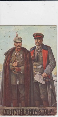 AK WK1 Adel & Monarchie Kaiser Wilhelm II. + Hindenburg Deutschlands ...