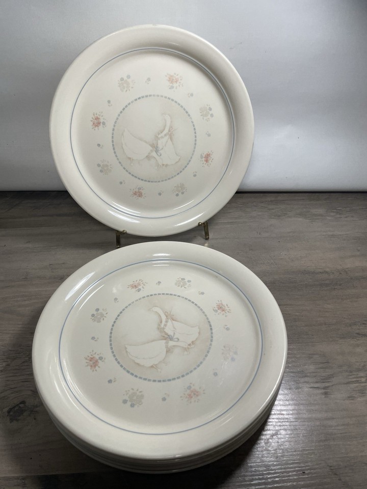 Corelle COUNTRY PROMENADE Dinner Plates Set of 6 Geese Ducks 10 1/4" | eBay