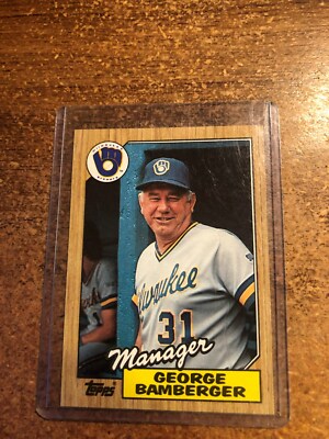 1987 Topps Baseball # 468 George Bamberger Brewers Manager/Checklist ...