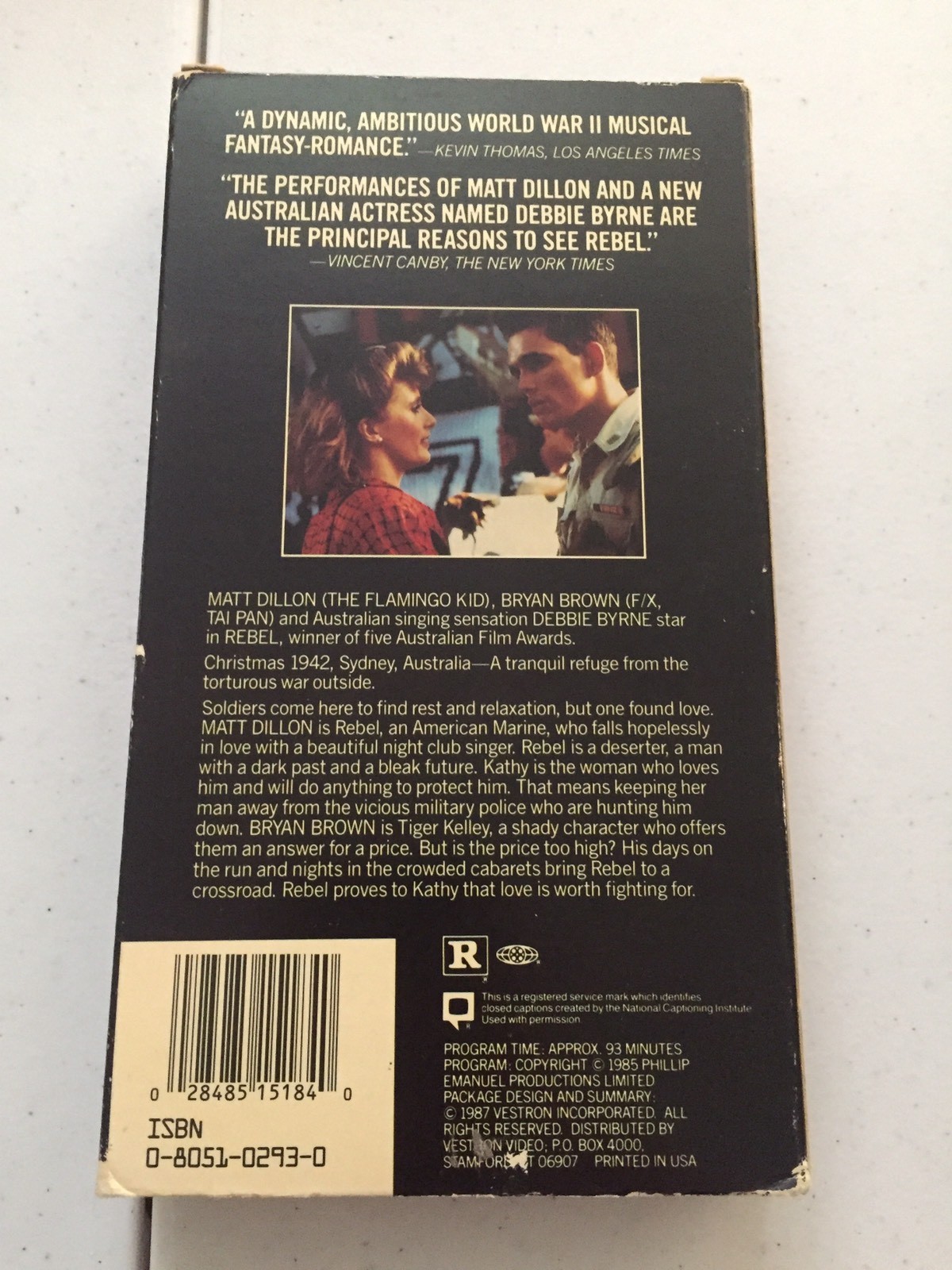 Rebel VHS Movie Matt Dillon Previously Viewed Pre-owned | eBay