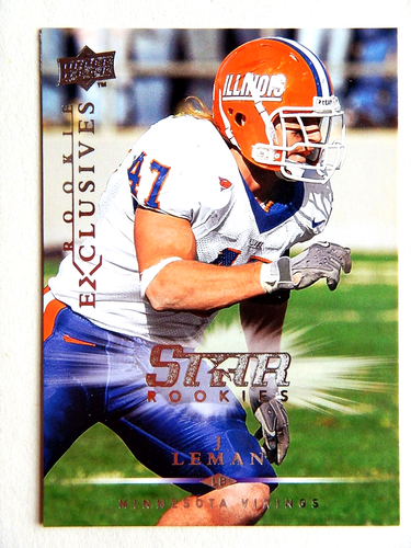 J Leman #RE23 Upper Deck 2008 Football Card (Minnesota Vikings) LN | eBay