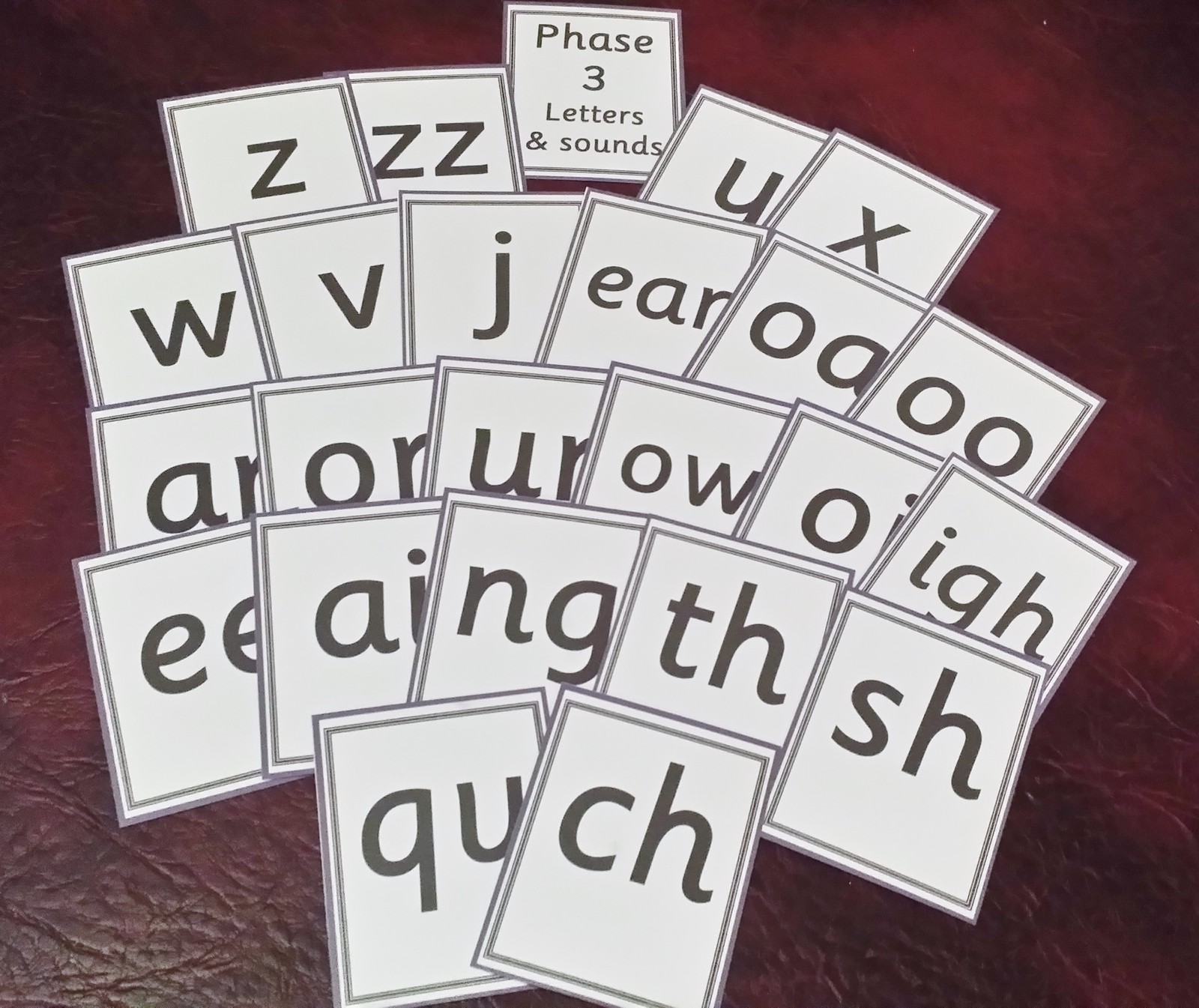 Phase 3 Letters & Sounds - Starting school Reception Years Flash cards ...