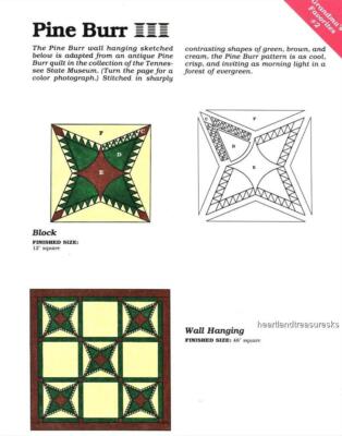 Pine Burr Spinning Spools Wall Quilt Pattern w/ Flexible Templates | eBay