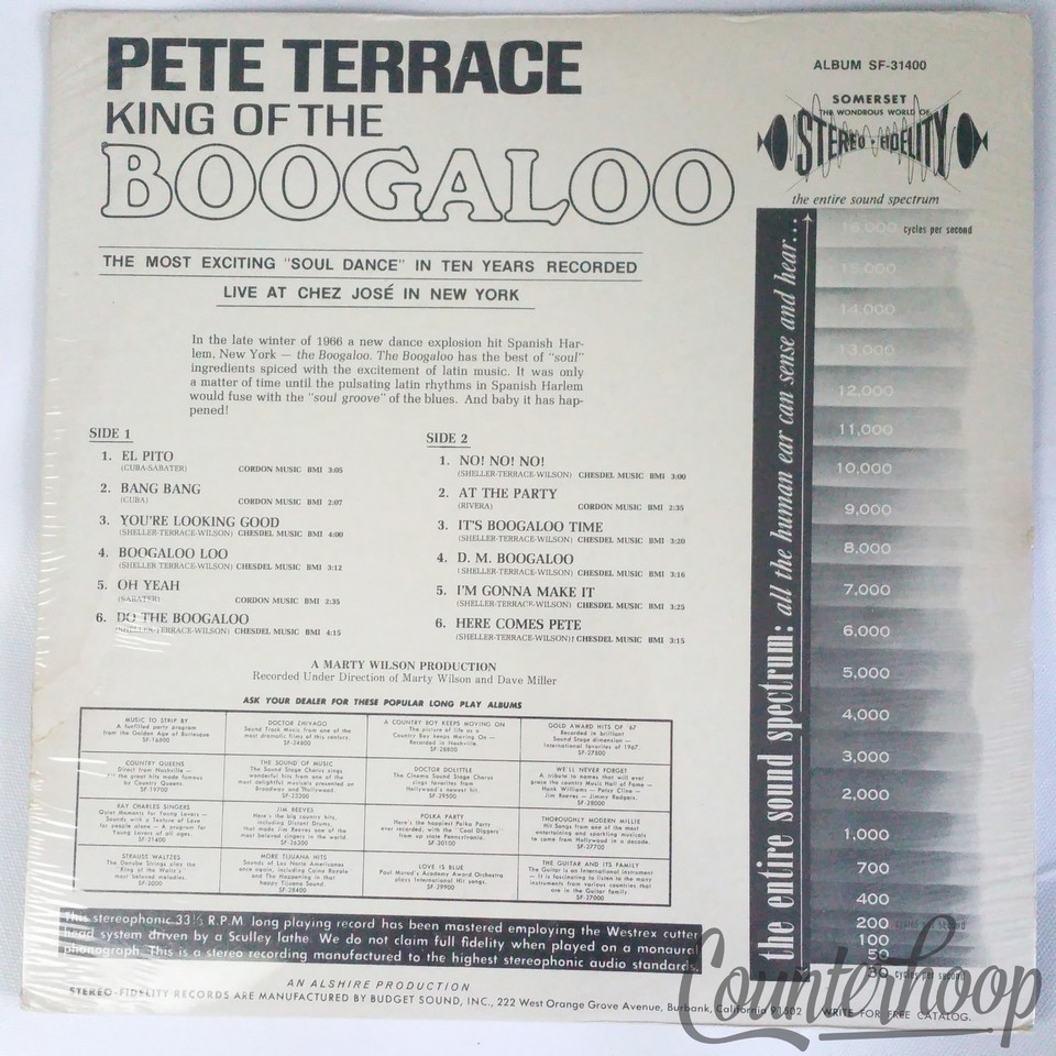 Pete Terrace-King Of The Boogaloo 1968 MINT Somerset/Stereo-Fidelity ...