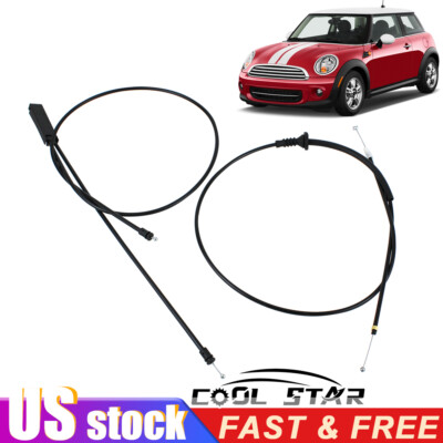 For 07-13 Mini Cooper R55 R56 R57 Hood Release Cable Set 51232751378 ...