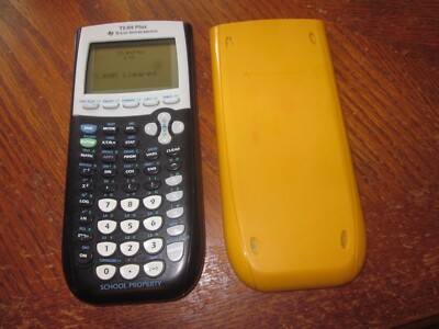 Texas Instruments TI-84 Plus Graphing Calculator Yellow School Property ...