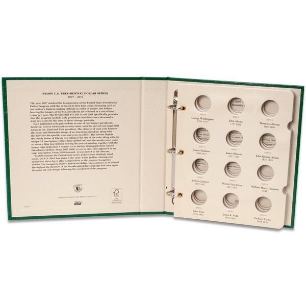 Littleton Coin Album For Proof Presidential Dollar Coins 2007 2016 ...