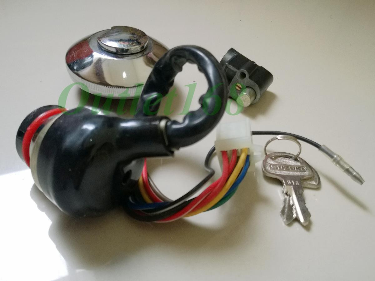 Suzuki GT100 A100 AS100 TS50 Ignition Light Switch Steer Lock Tank Cap ...