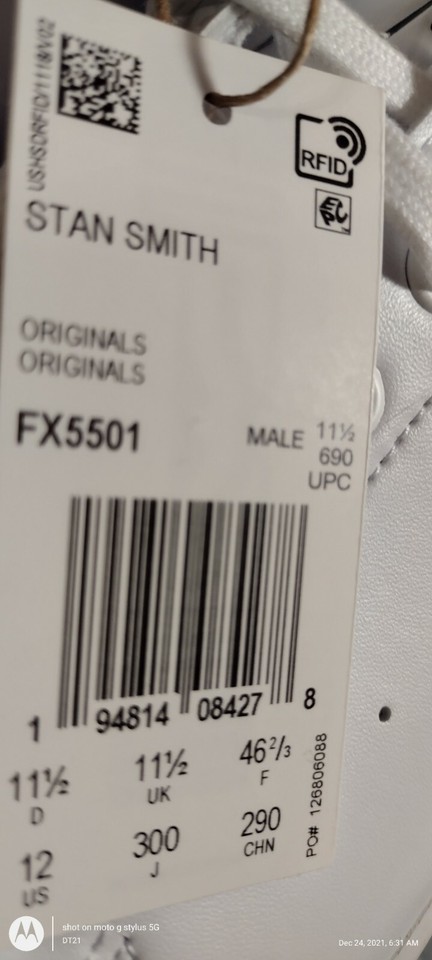 ADIDAS FX5501 ORIGINALS STAN SMITH PRIMEGREEN MEN CASUAL FOOTWEAR Size ...