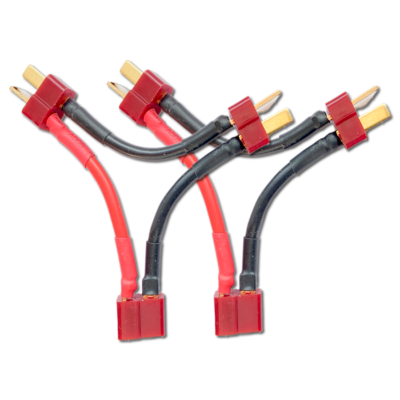 2x Ladekabel Adapter T-Dean Stecker Buchse Lipo Akku Y Kabel Reihe ...