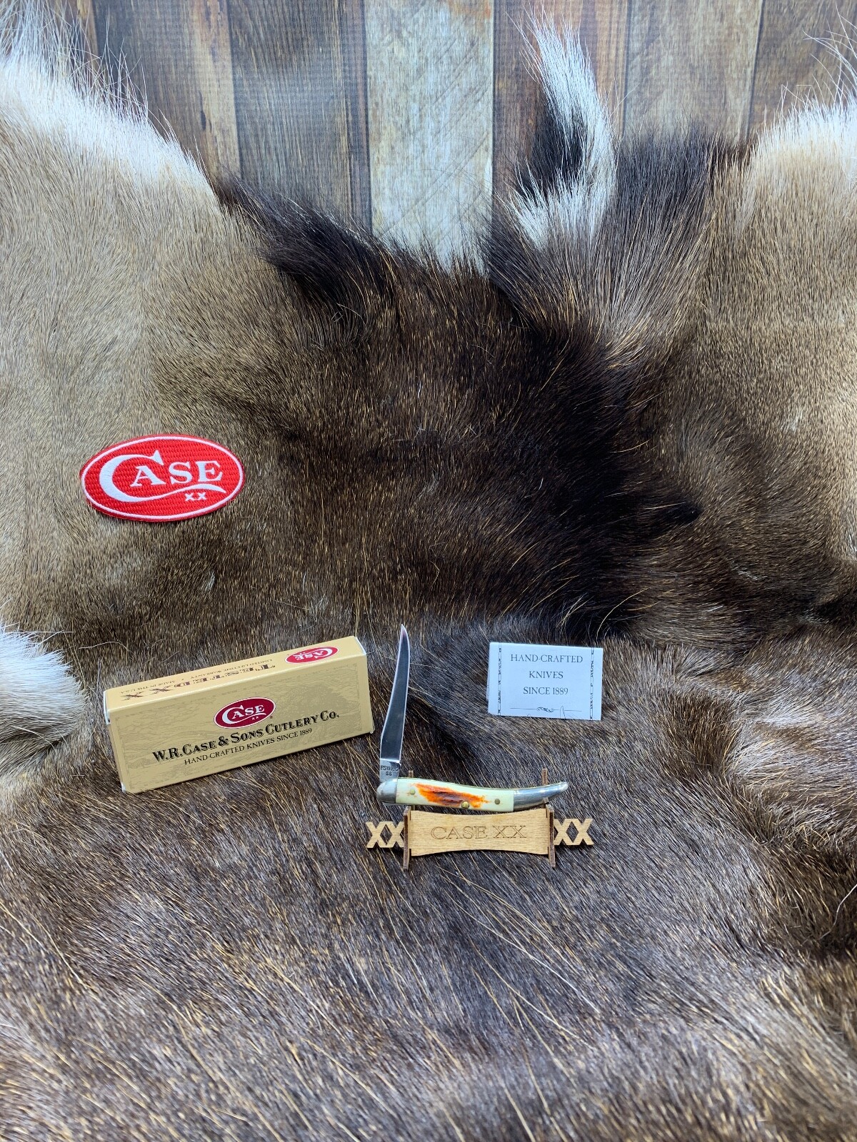 1996 Case "Prototype" Toothpick Knife With Red Stag Handles Mint In Box ...