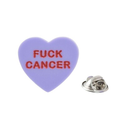 Heart Pin Badges For Cancer Breast Brain Bladder Skin Lung Survivor ...