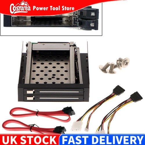 Internal Dual Bay 2.5inch SATA SSD HDD Hard Drive Enclosure Tray Mobile ...