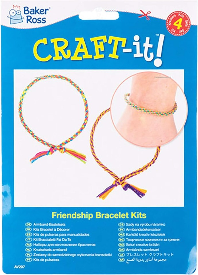 Creative Craft Kit for Kids: Braided Friendship Bracelets - 4 Kits ...