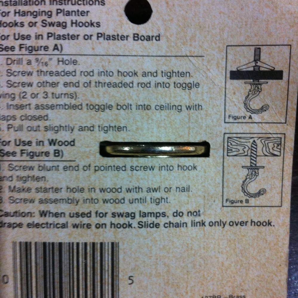 ️Hold All Swag Hook Kit with Mounting Hardware Shiney Brass Finish NEW ...