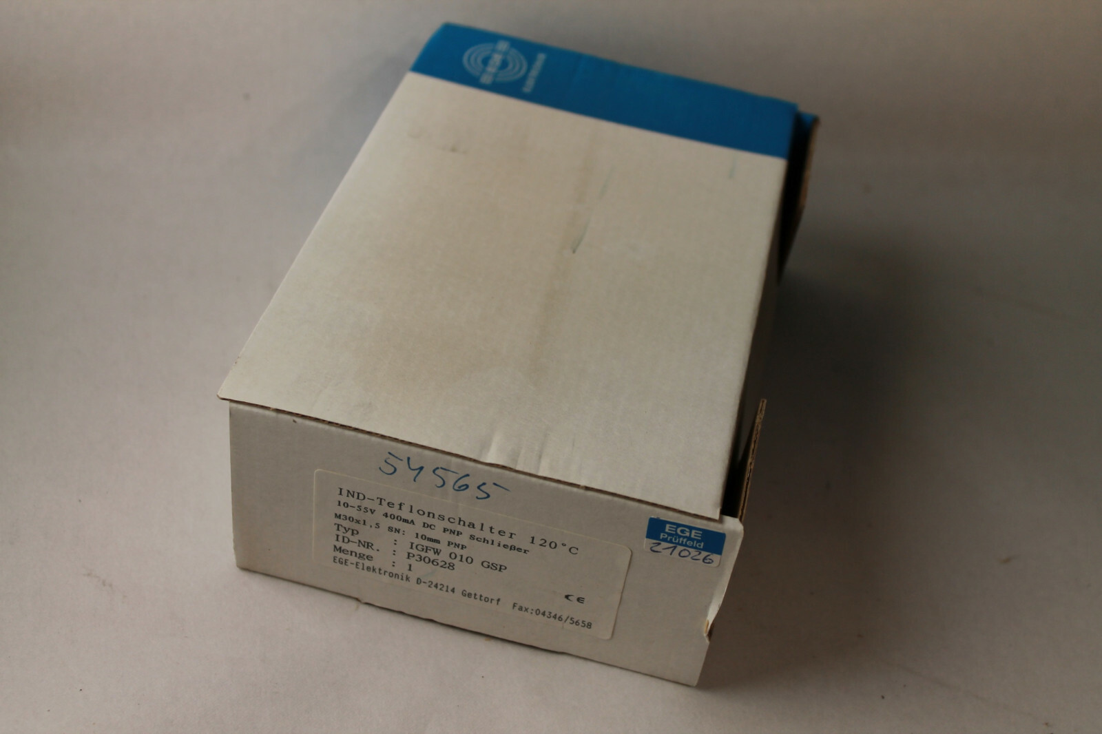 EGE-Elektronik IGFW 010 GSP M30 Inductive Teflon sensor NEW | eBay