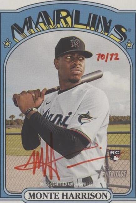 2021 Topps Heritage - Real One Autographs Monte Harrison #ROA-MH ...