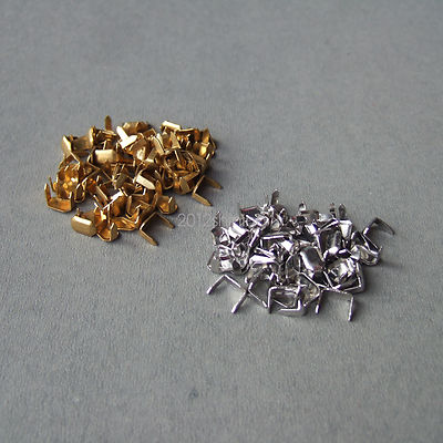 Leather Brass Staples Belt Loops Fastener Holder 2 Color Silvery Brass ...