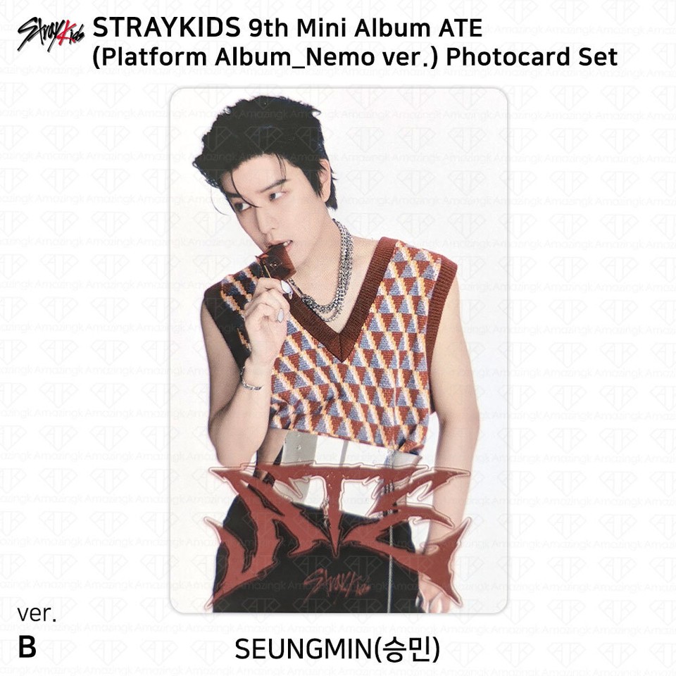 Stray Kids 9th Mini Album ATE Platform Nemo ver Official Photocard Chk ...