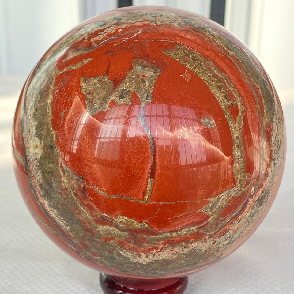 Natural Red jasper Sphere Quartz Crystal reiki Ball Healing 1320G | eBay