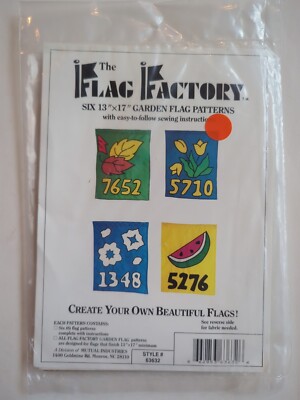 The Flag Factory Make Your Own DIY Garden Flag Address Flag Pattern 13 ...