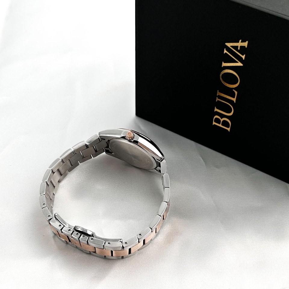 Bulova 98P207 Surveyor Women's Quartz Diamond Accent Silver and Gold ...