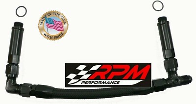 -6AN -6 AN Barry Grant Demon Fuel Line BLACK Braided Dual Feed ...
