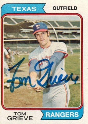 TOM GRIEVE-OUTFIELD-TEXAS RANGERS #260-GREAT SHAPE-AUTOGRAPHED | eBay