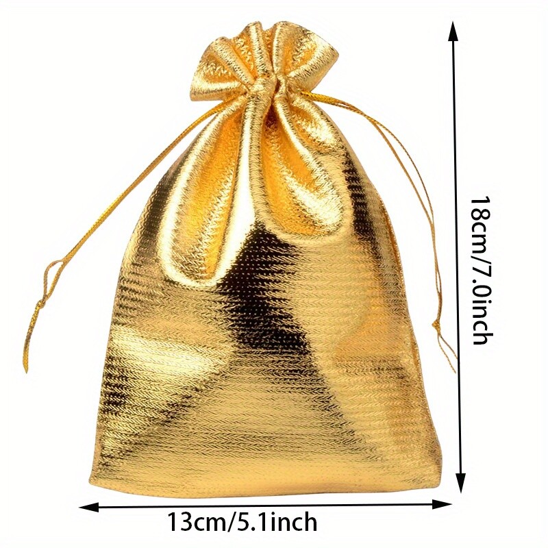 Gold Gift Bags Drawstring 50 Piece Jewelry Bags Party Favor Bags | eBay