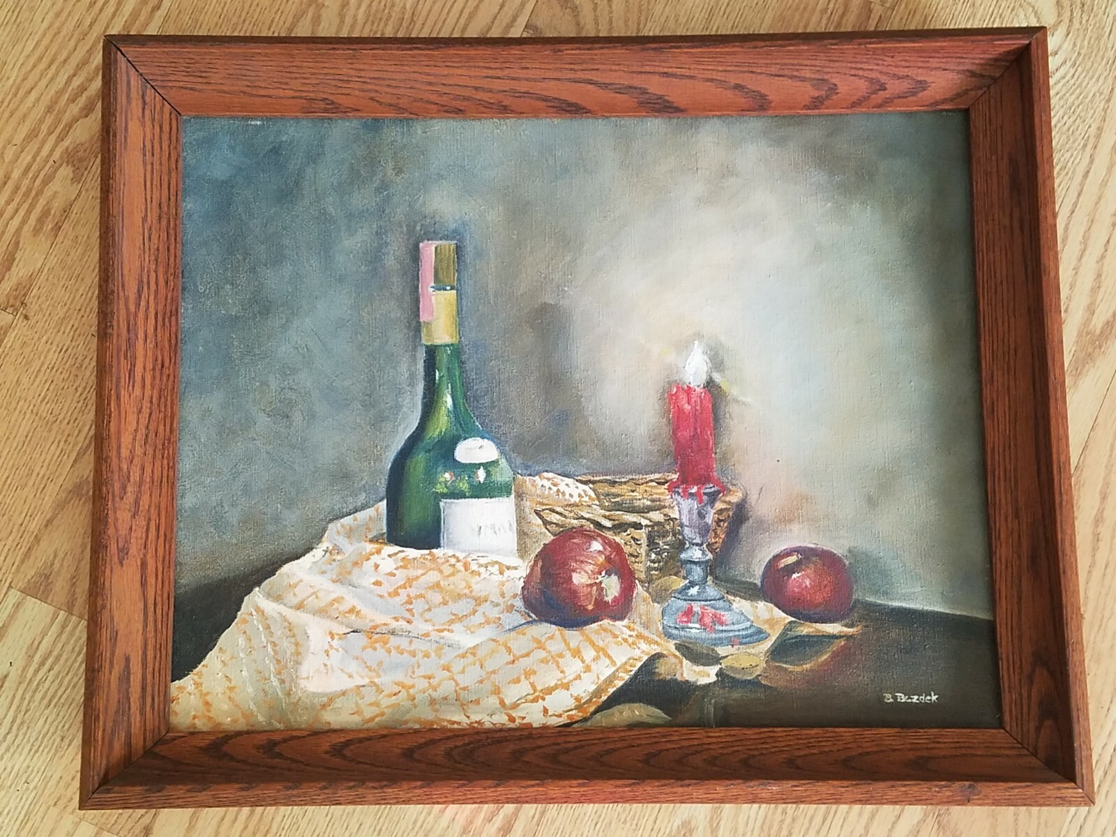 Vintage Wine Bottle Painting