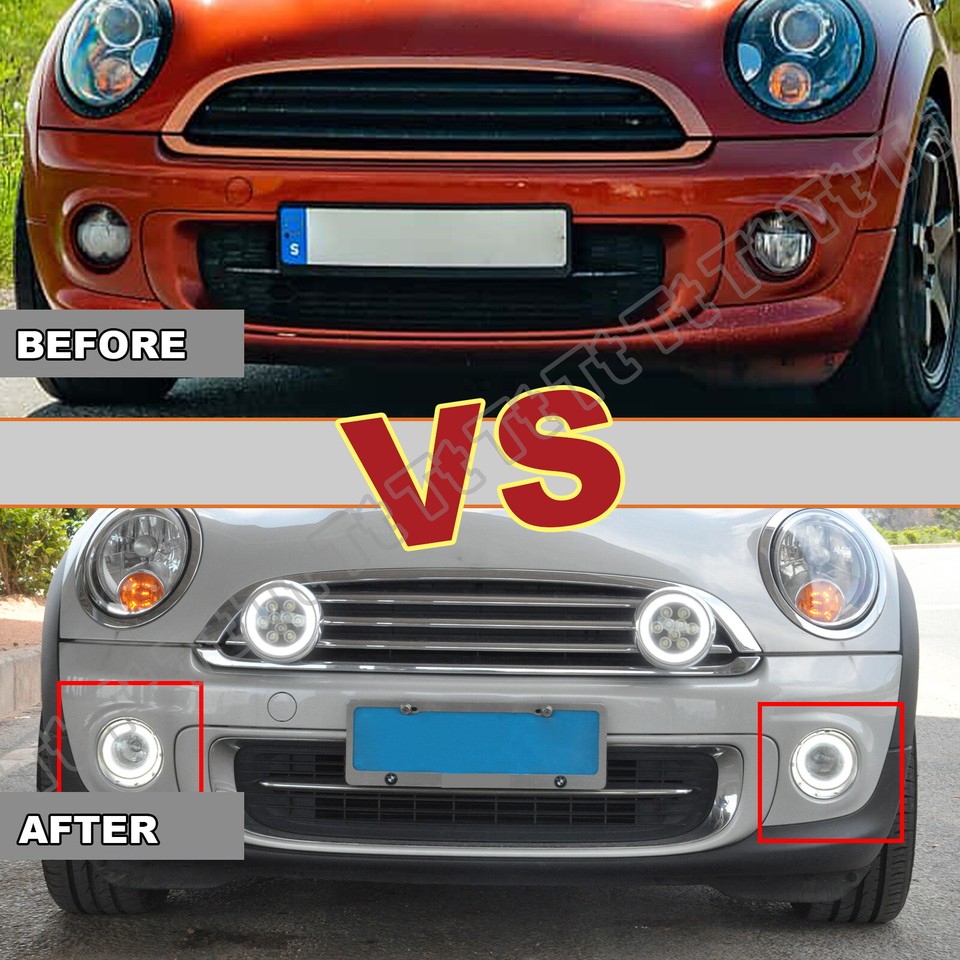 For Mini Cooper R55 R56 R57 R58 R59 R60 LED DRL Fog Lights Daytime ...