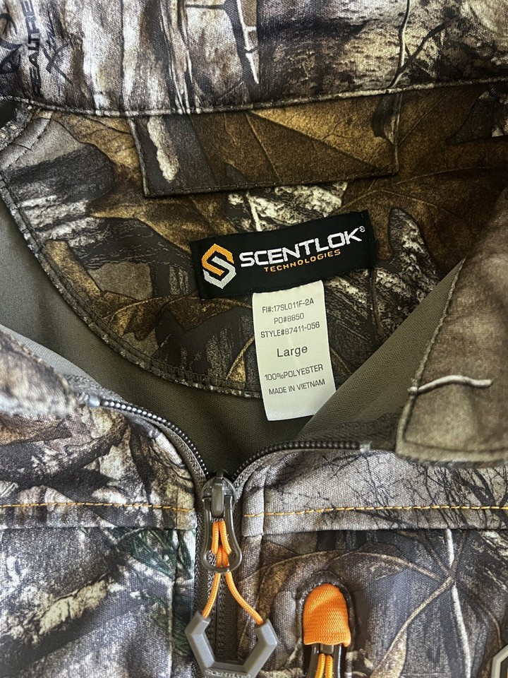 Scent Lock Realtree Xtra Camp Jacket Hunting Large L Carbon Alloy ...