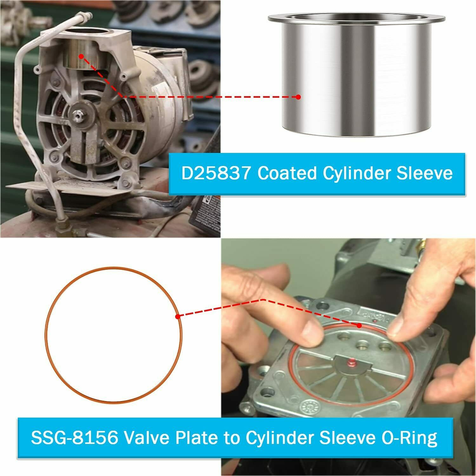 K-0650 Air Compressor Cylinder Sleeve and Compression Ring Kit for ...