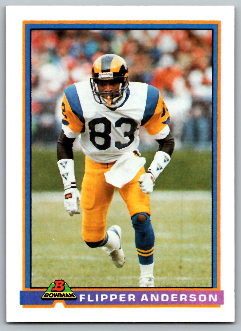 1991 BOWMAN FLIPPER ANDERSON LOS ANGELES RAMS #255 | eBay