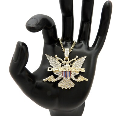 NEW DIPSET DIPLOMATS PENDANT WITH VARIOUS LENGTH CUBAN CHAINS | eBay