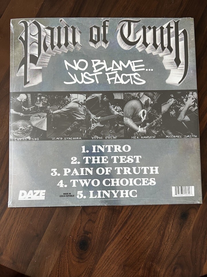 Pain Of Truth - No Blame Just Facts EP Tan w/ Green & Blue Splatter ...