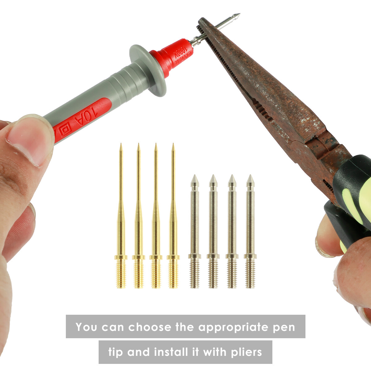 14Pcs Electrical Multimeter Test Lead Probe Alligator Clips 1000V 10A ...