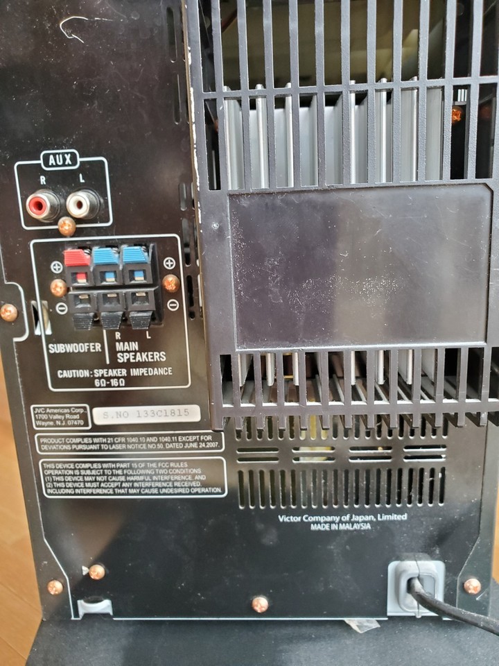 JVC DX-J21 Shelf Stereo Compact Component System 5 CD Cassette Player ...