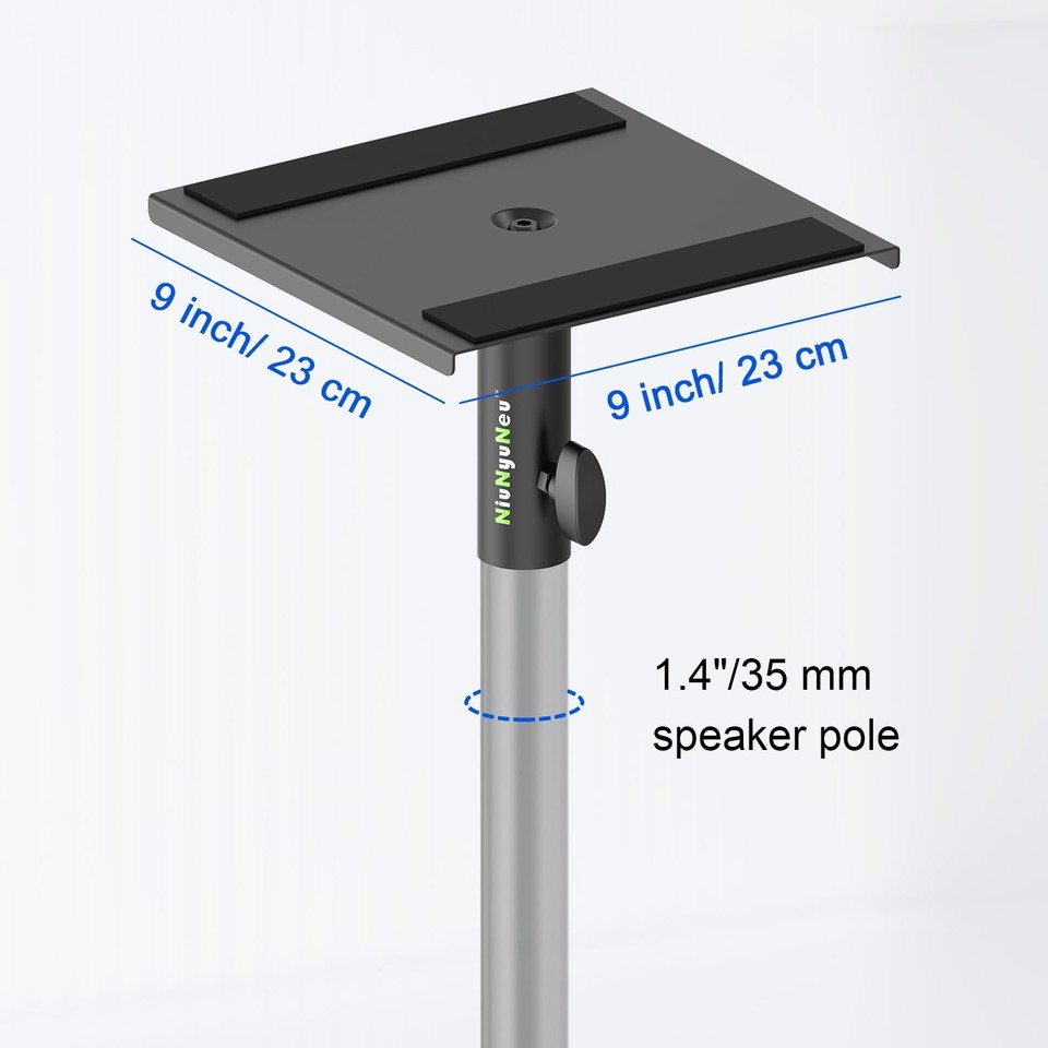 Pair of Speaker Stand Mounting Plates - Pole Mount Removable Plates ...