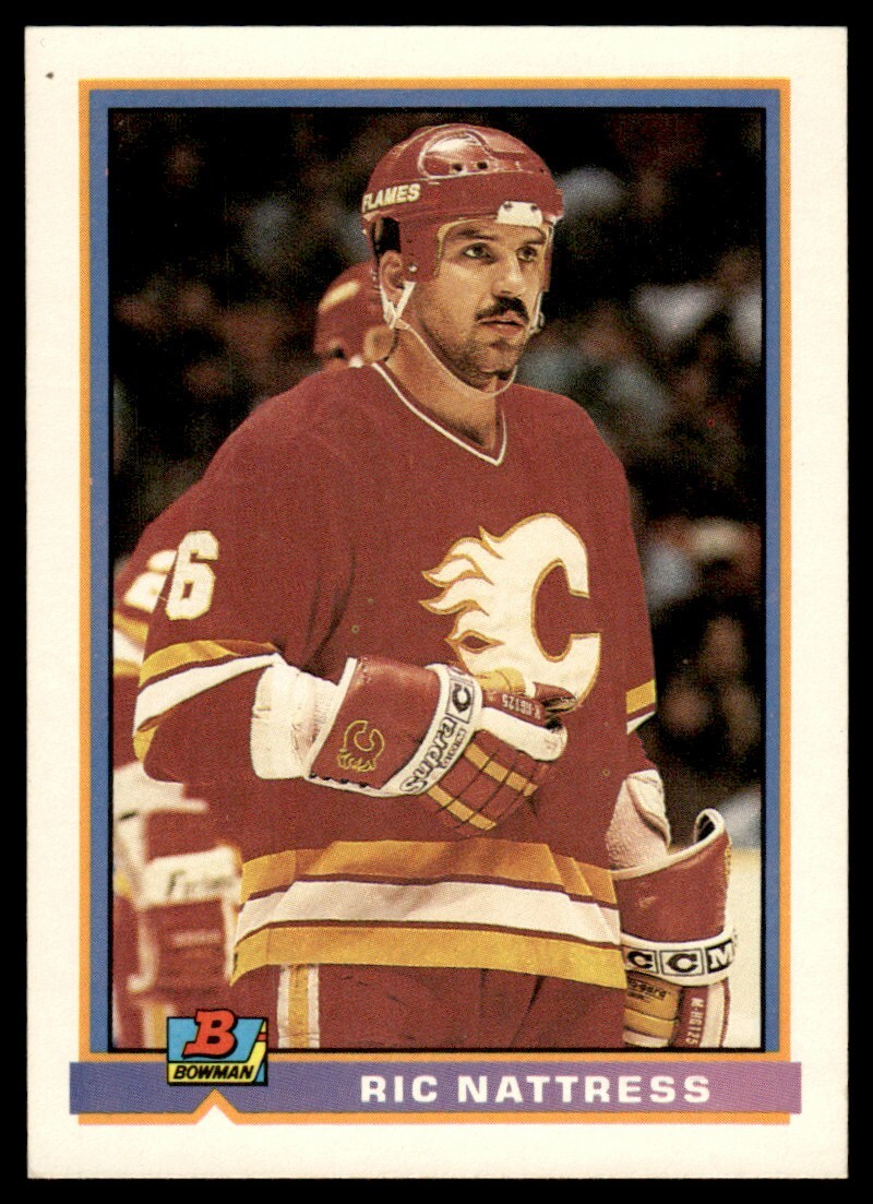 1991-92 Bowman #266 Ric Nattress Calgary Flames | eBay