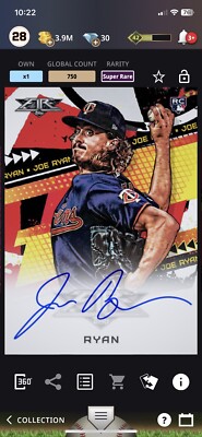 TOPPS BUNT 2022 JOE RYAN - RC FIRE BLUE SIG, MINNESOTA TWINS, [DIGITAL ...