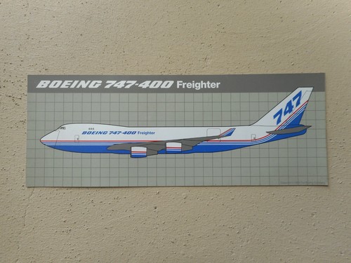 Boeing Factory Aircraft 747-400 "Freighter" Bumper Sticker Brand New ...