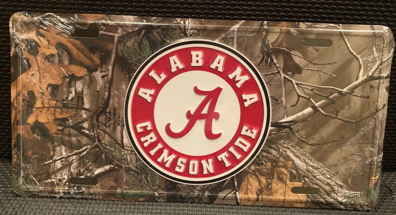 ALABAMA CAR TAG BAMA CHROME CAMO LICENSE PLATE CRIMSON TIDE METAL SIGN ...