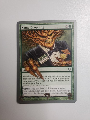 Name Dropping MTG 2004 Green Enchantment Card Magic the Gathering | eBay